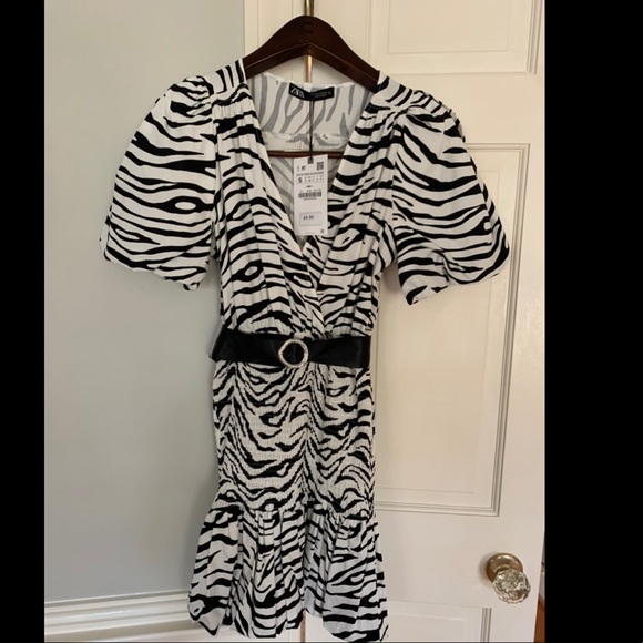 Zara | Dresses | Zara Zebra Print Dress | Poshmark